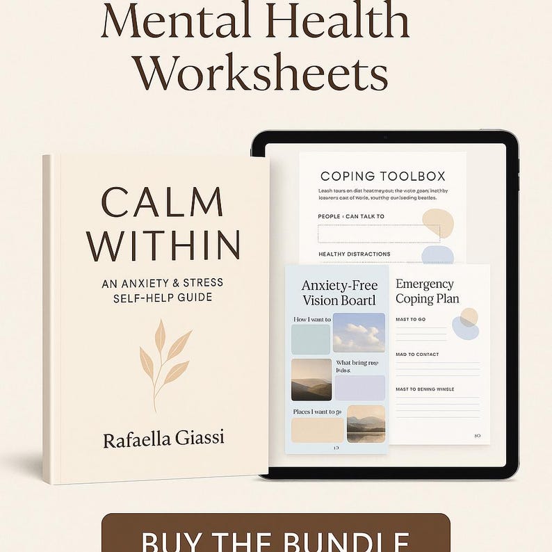 Mental Health Starter Kit – Anxiety Workbook + Self-help Ebook | CBT ...