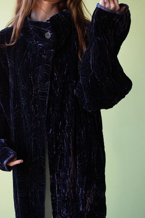 Quilted Velvet Coat | Ghost - Gem