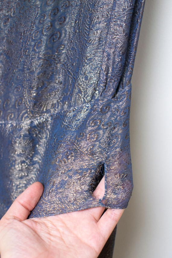 1920s Blue Lamé Dress | 20s Dress AS IS - Gem