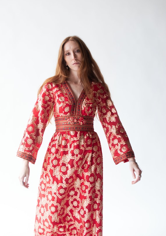 1960s Red Metallic Dress - Gem