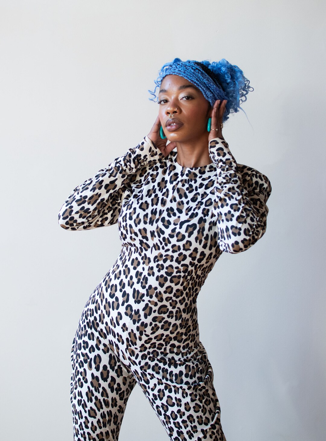 1980s Leopard Print Unitard | Norma Kamali - Etsy