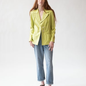 1940s Chartreuse Linen Blazer - Etsy