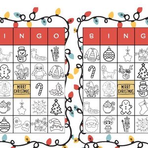 Christmas Bingo Game Printable, 30 Unique Cards + Call Sheet - Etsy