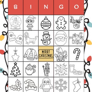 Christmas Bingo Game Printable, 30 Unique Cards + Call Sheet - Etsy