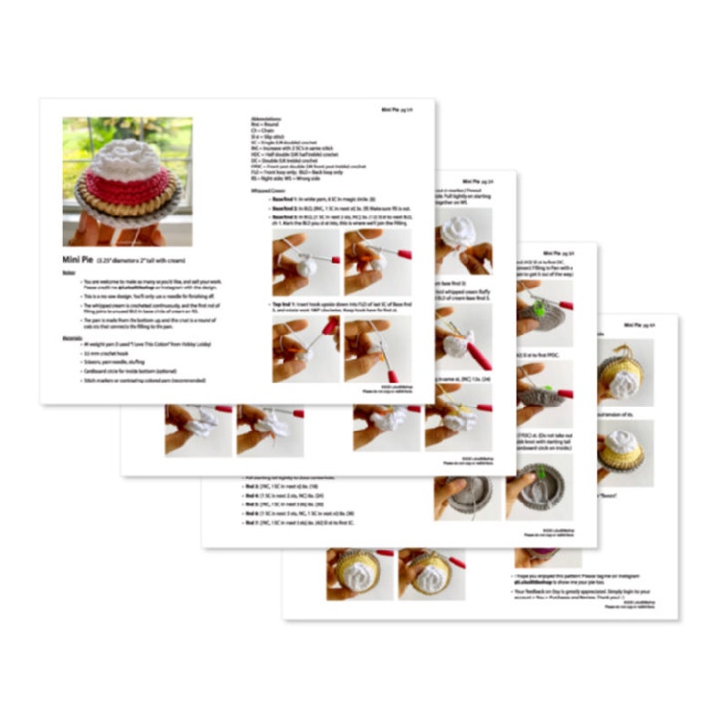 Crochet Pattern: Mini Pie by Luluslittleshop | Etsy