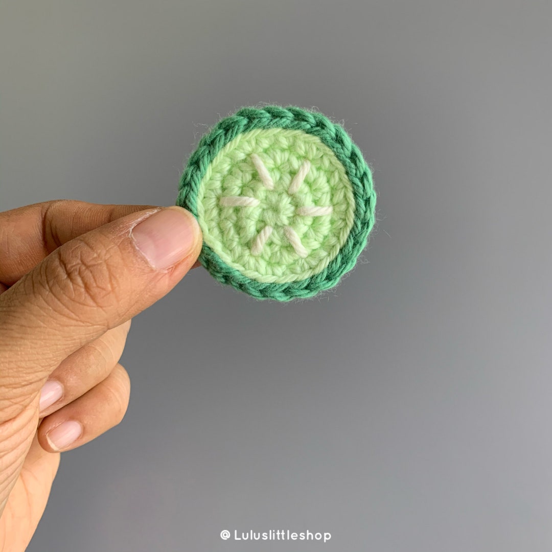 Crochet Pattern: Sliced Cucumber - by Luluslittleshop - Etsy