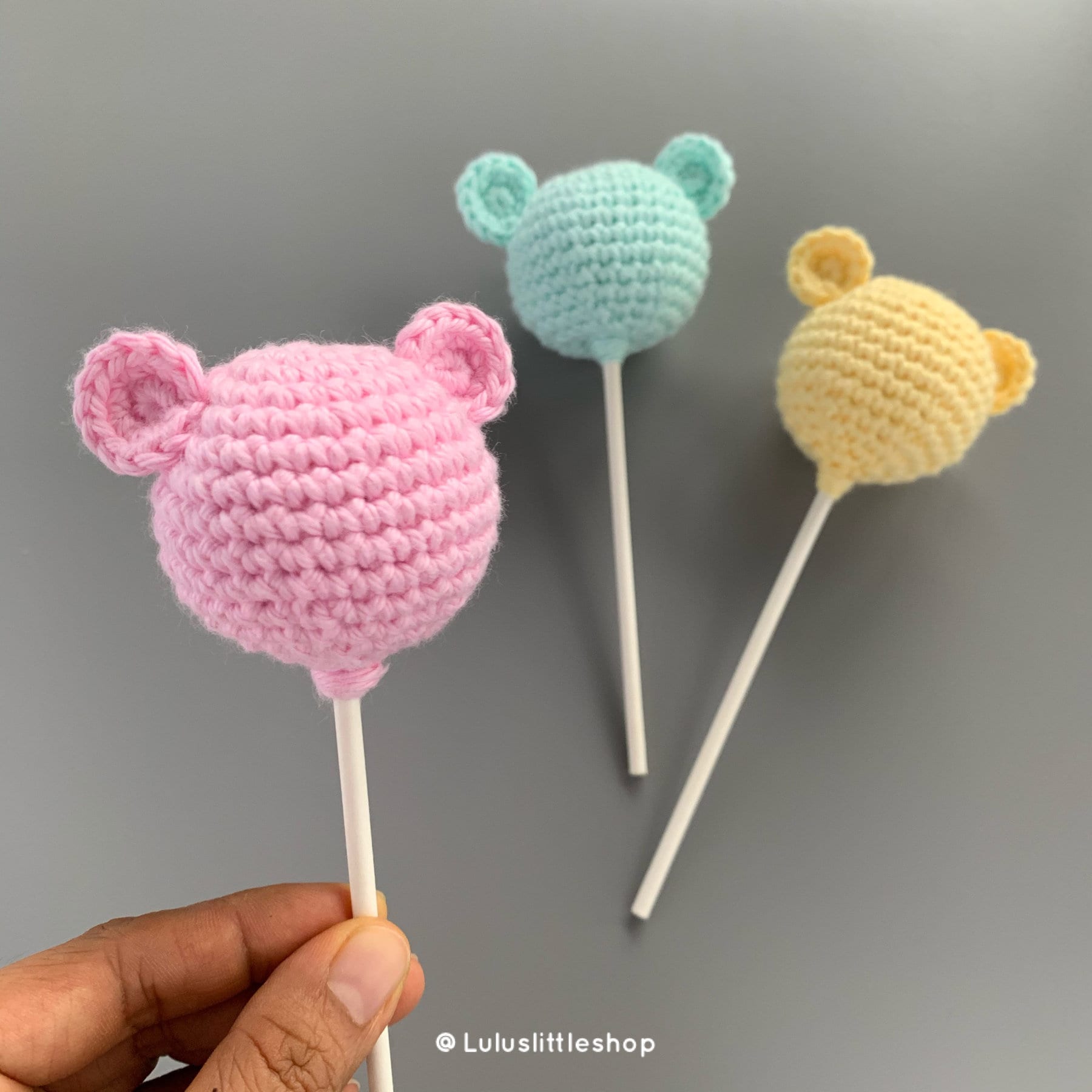 Crochet Pattern: Bear Cake Pop - by Luluslittleshop - Etsy