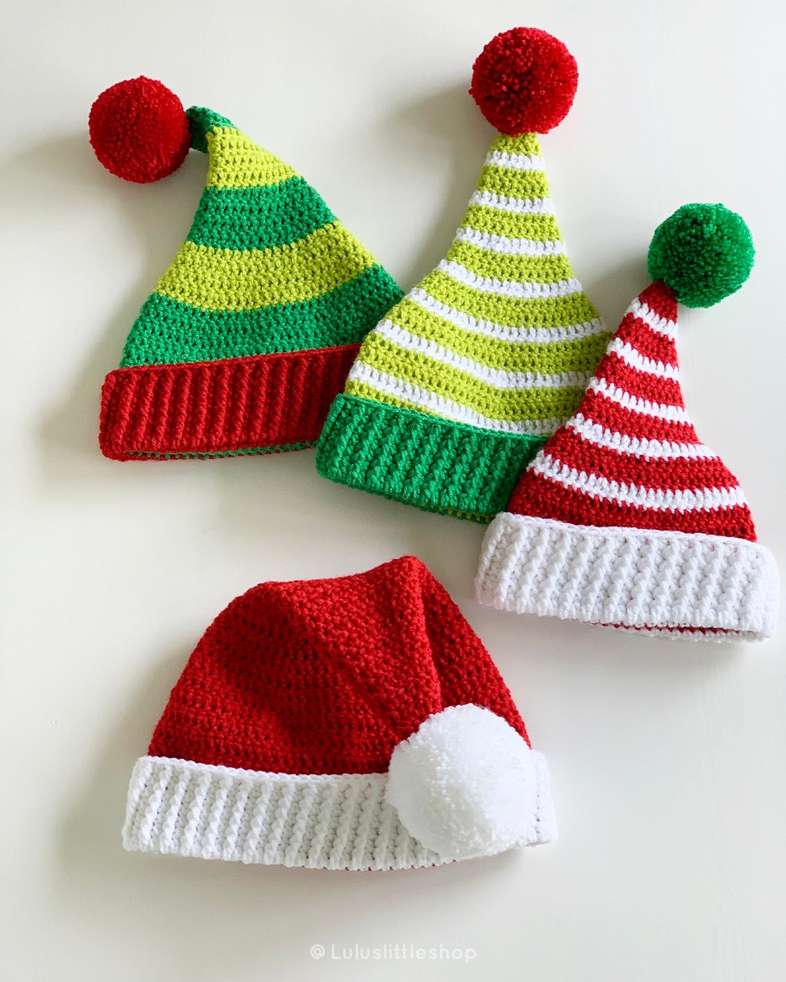 UPDATED Crochet Pattern: Santa/ Elf Hat infant Toddler - Etsy