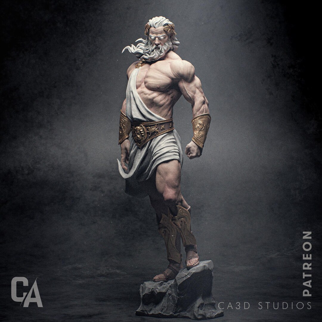 Zeus Hand Painted Resin Figure – Collectible Display Statue - Etsy