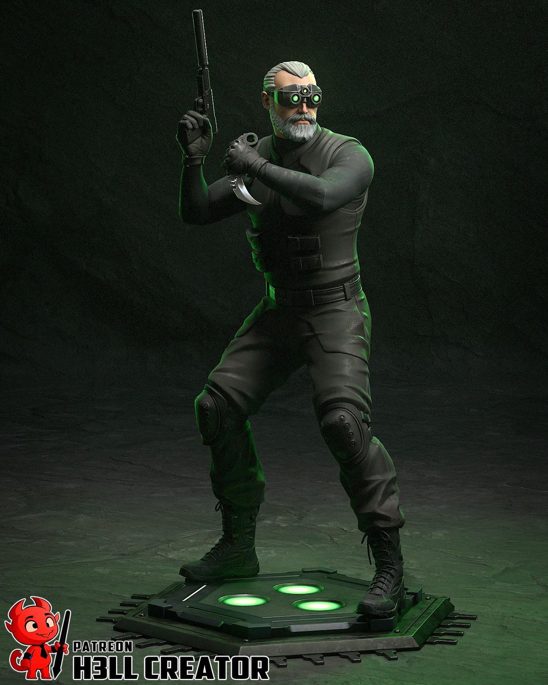Sam Fisher 220mm Hand Painted Resin Figure – Collectible Display Statue ...