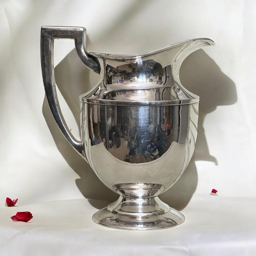 Vtg WB Mfg Co B M MTS EPNS Footed Silverplate Pitcher 2894 Usa - Etsy ...