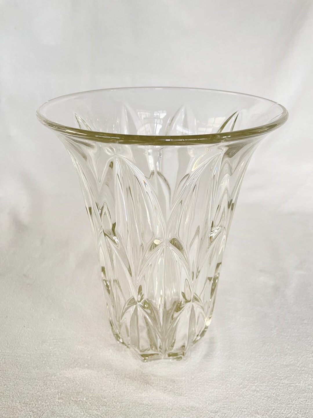 1950s Sklo Union Optical Glass Vase by Frantisek Vizner for Libochovice ...