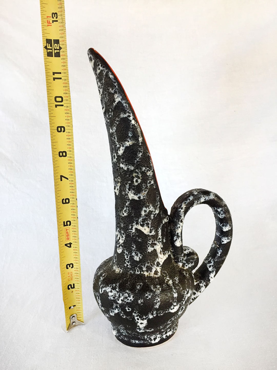 Signed HYEVRE 50s Pottery WINE Lemonade PITCHER Vintage Crusty Cyclops ...