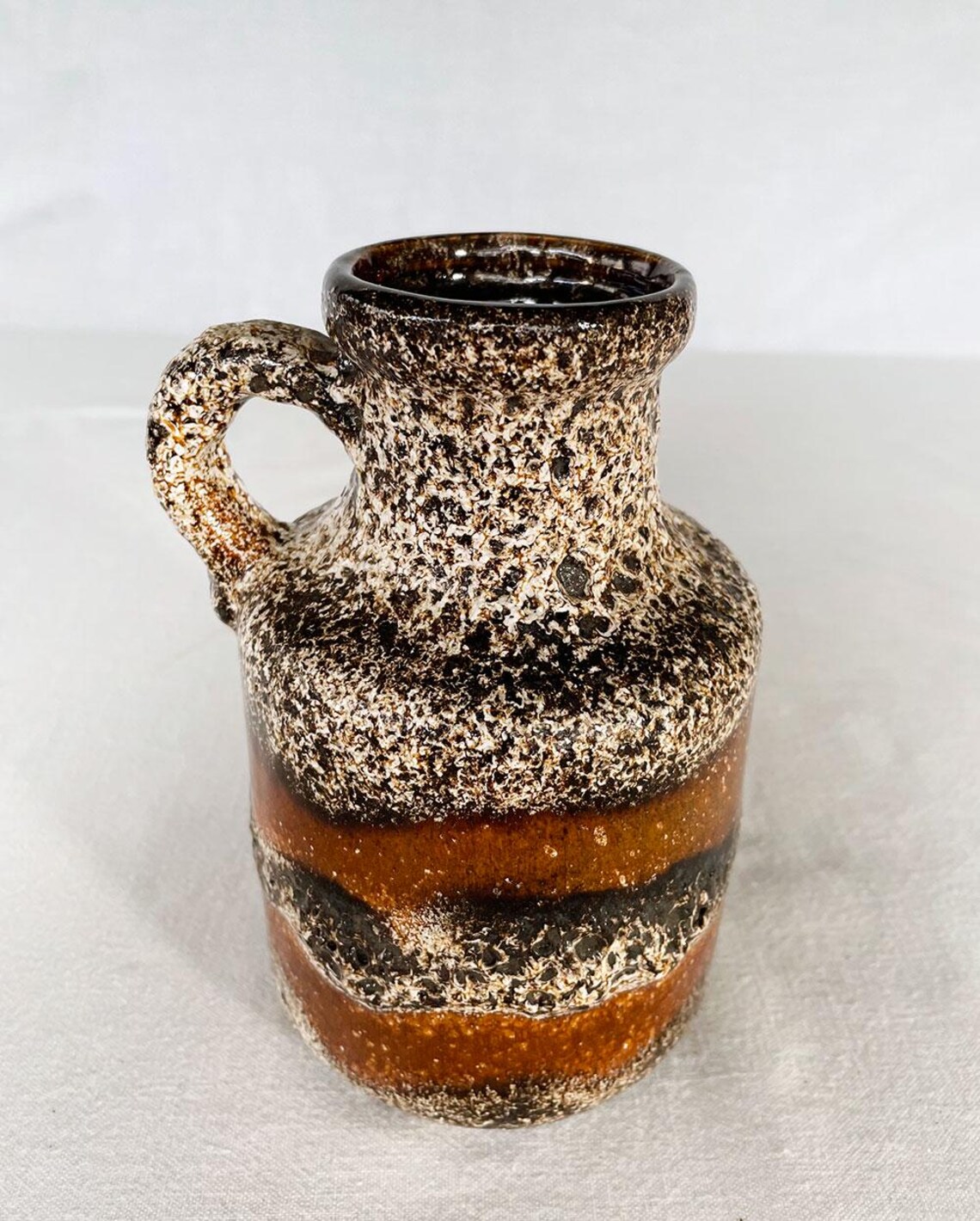 1950s-60s FRENCH POTTERY Vintage Antique Crusty Fat Lava "cyclops" Mid ...