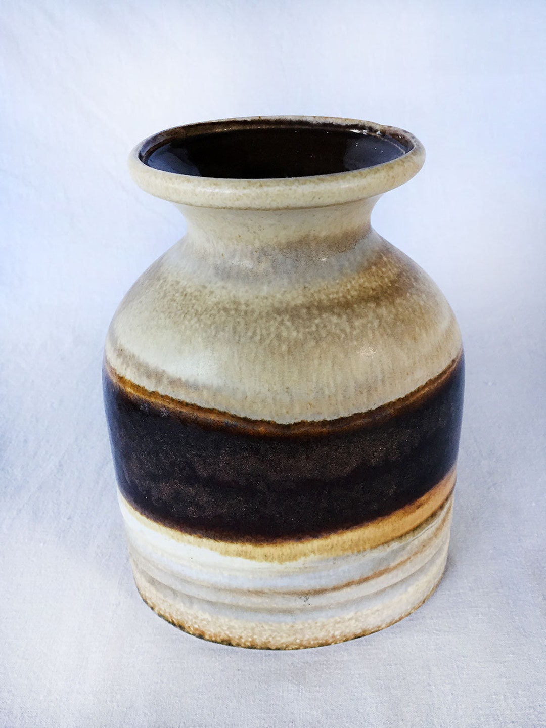 1950s/60s SWISS POTTERY Vintage Antique Vase Urn Fat Lava Mid-century ...