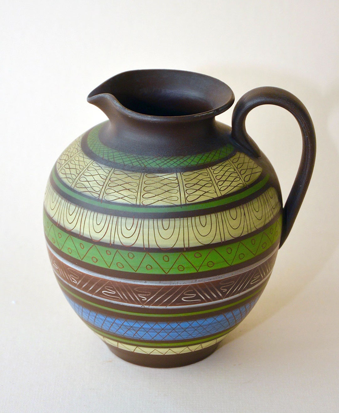 Vintage SWITZERLAND Pottery Artist POTERIE NEUCHATELOISE Handarbeit ...