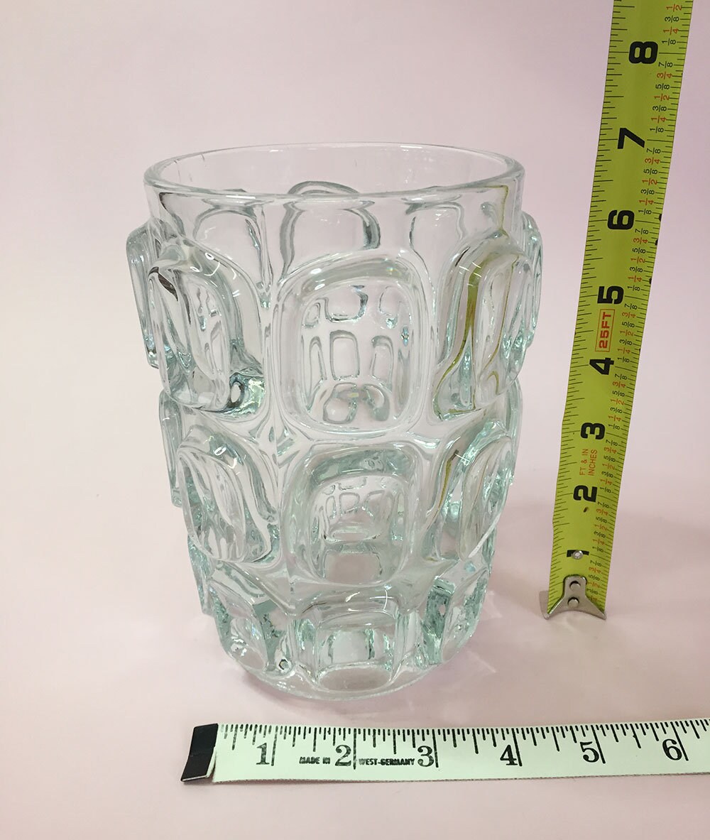 50s Sklo Union Optical Glass Vase by Frantisek Vizner for ...