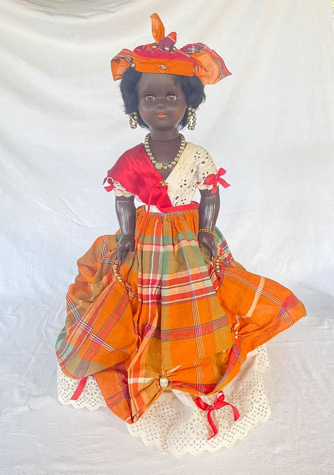 Rare 1940s Antique Italian/german Vintage Black CREOLE Fashion Doll ...