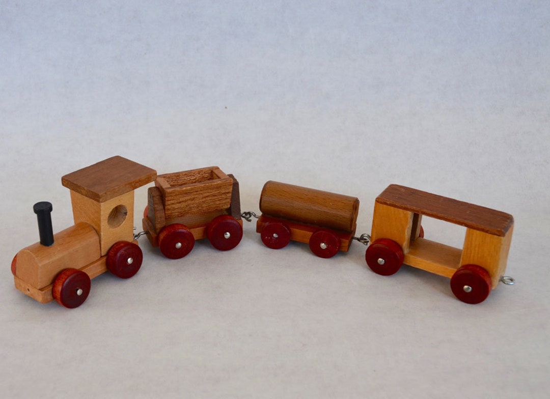 1950s Vintage Antique Art Deco Wood Toy TRAIN Handmade Mid-century ...
