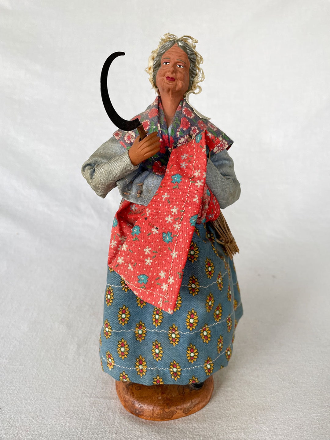 Harvester SANTON Antique Breton Bretagne DOLL Terracotta Traditional ...