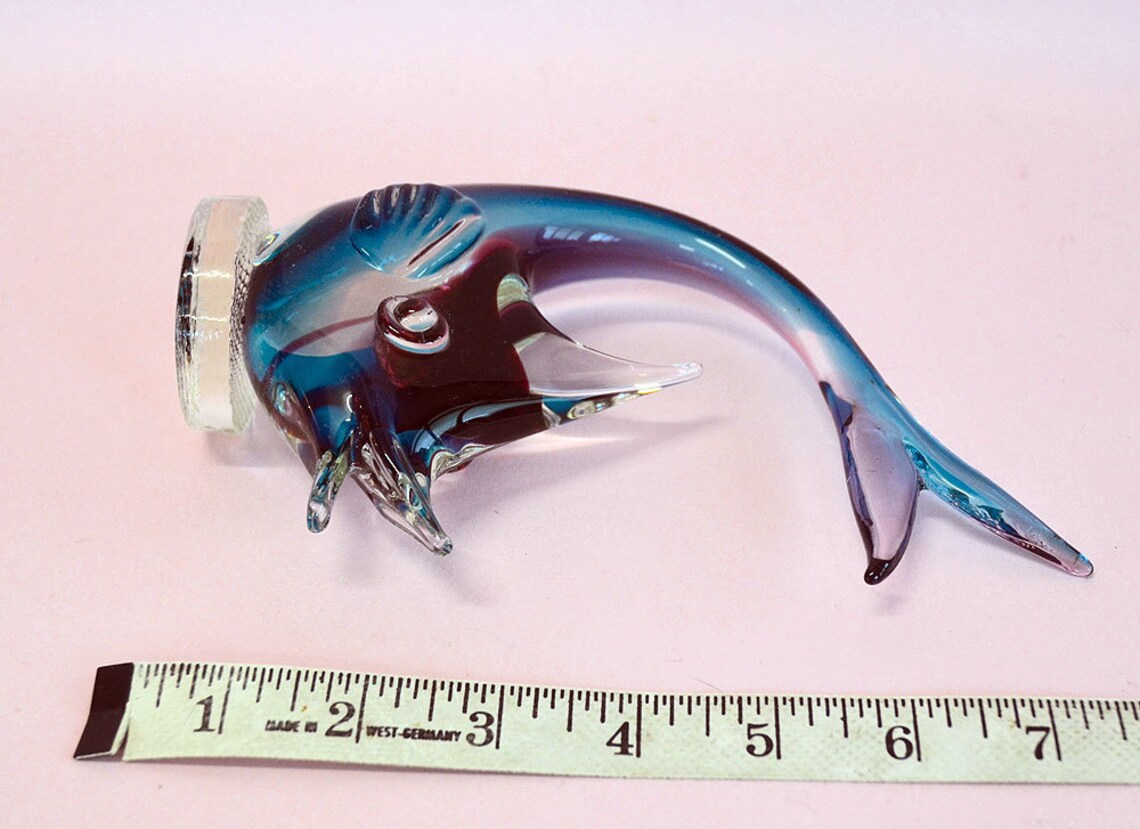 40/50s Hand-made Blown Heavy Glass Fish Venini Murano Design Italian ...
