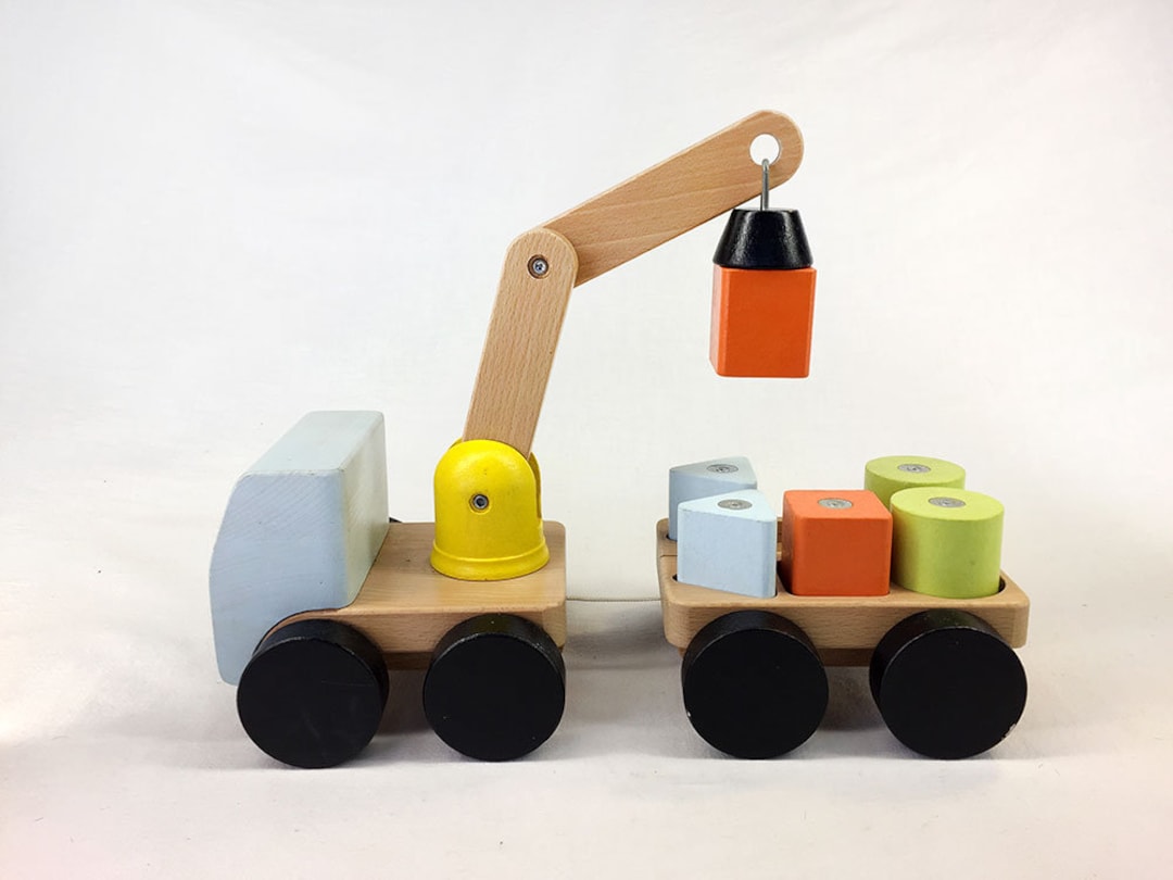 1990 Vintage Antique Stylized Deco Wood Toy Handmade Style of Creative ...