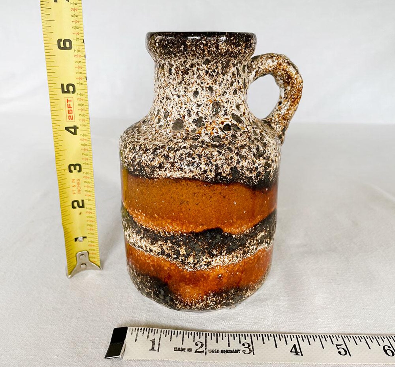 1950s-60s FRENCH POTTERY Vintage Antique Crusty Fat Lava "cyclops" Mid ...