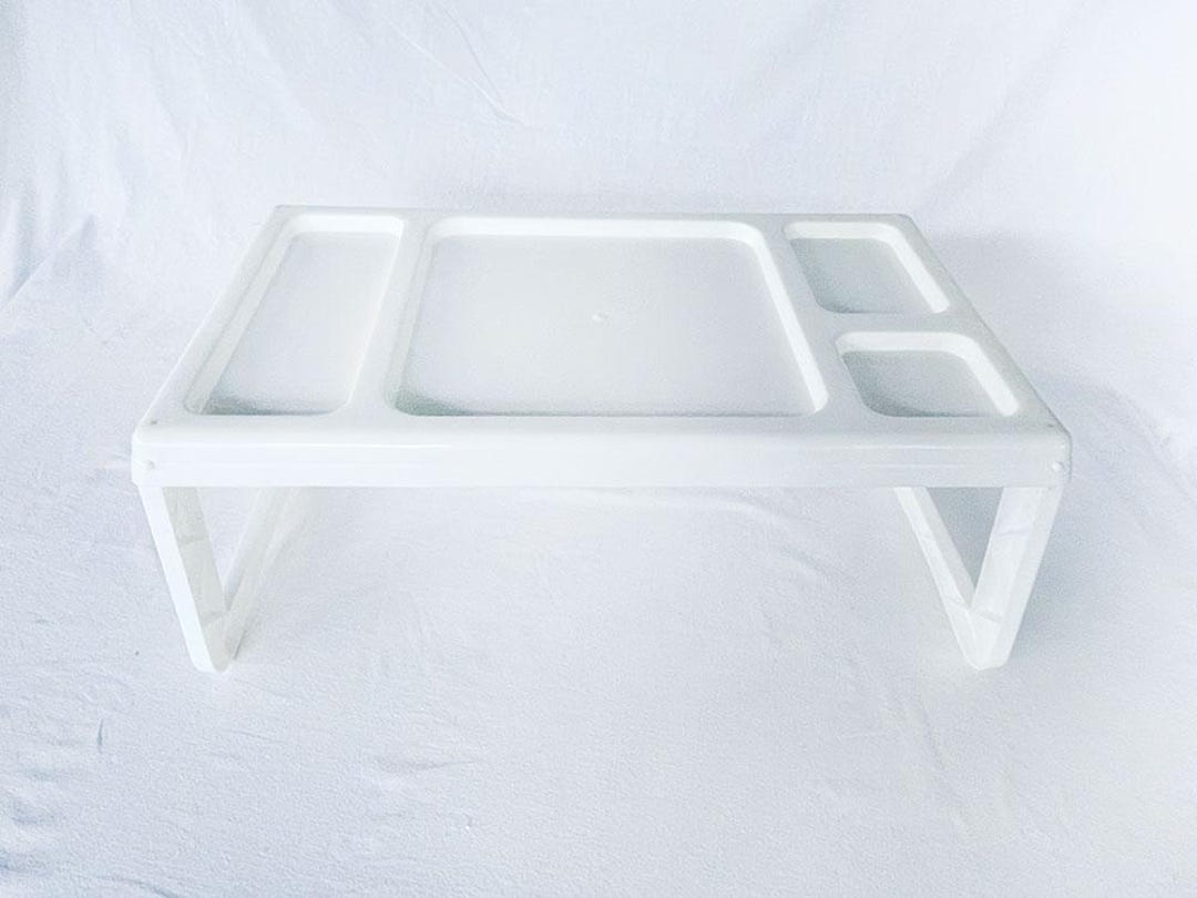White Plastic Bed Tray Table Vico Magistretti-style Studio Artemide-era ...