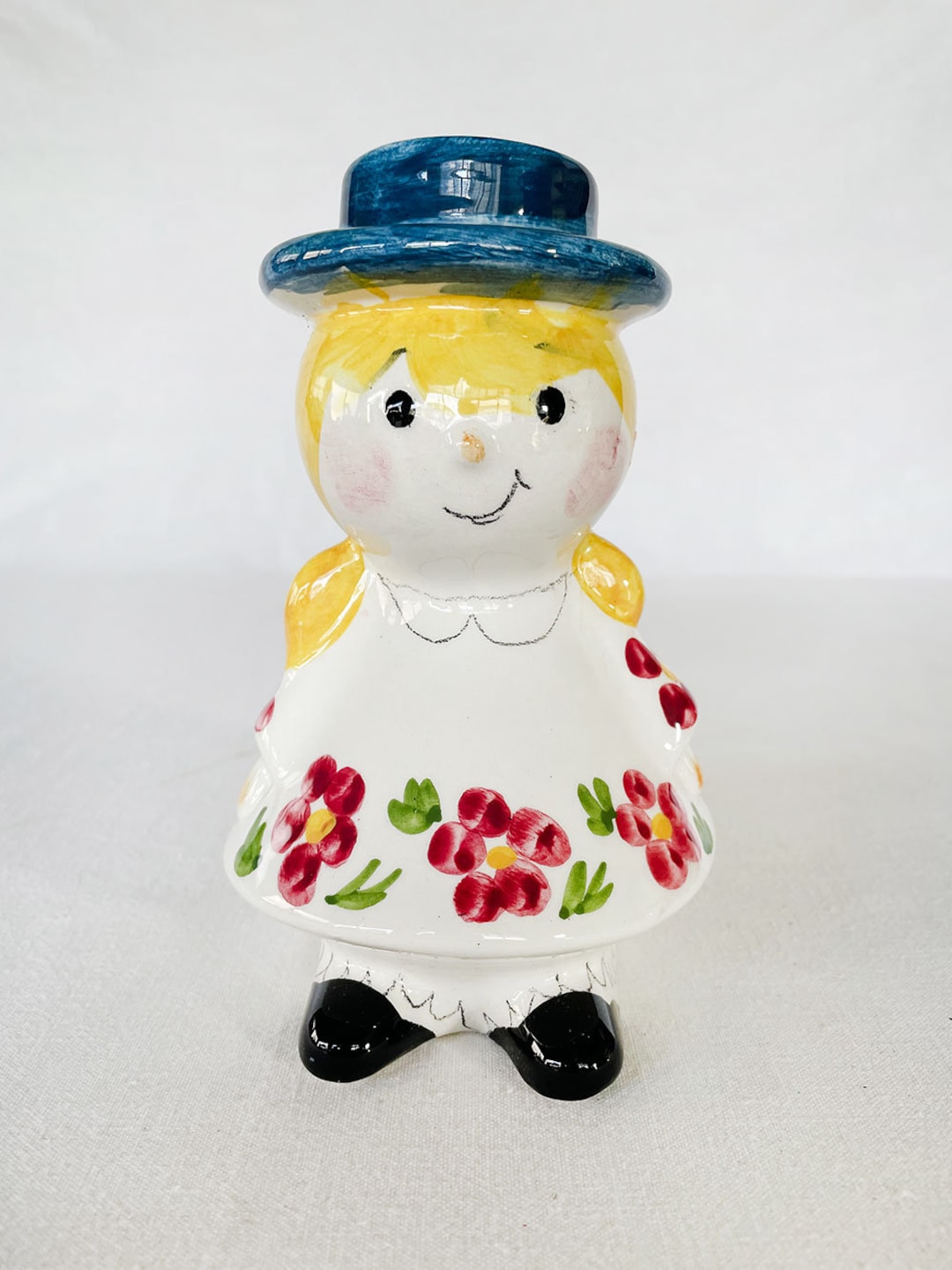 1960s Vintage POP ART Cartoon Mid-century Modern Mod Cartoon Girl Piggy ...