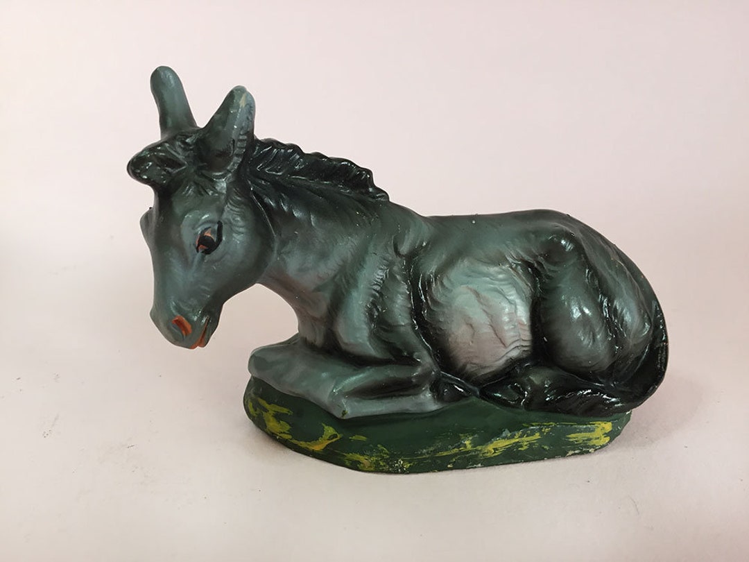 1920s/1930s Antique Vintage Nativity Créche Animal Donkey Jesus ...