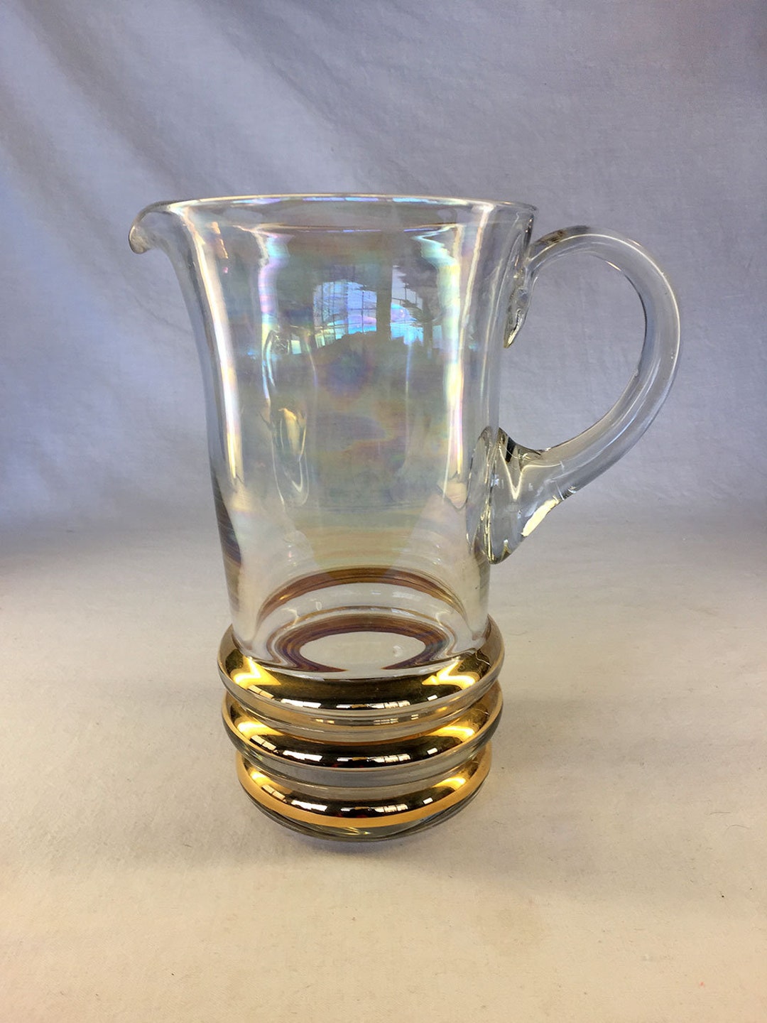 1930s/40 Dorothy Thorpe Estrid Ericson Gold Banded Glass Pitcher Art ...