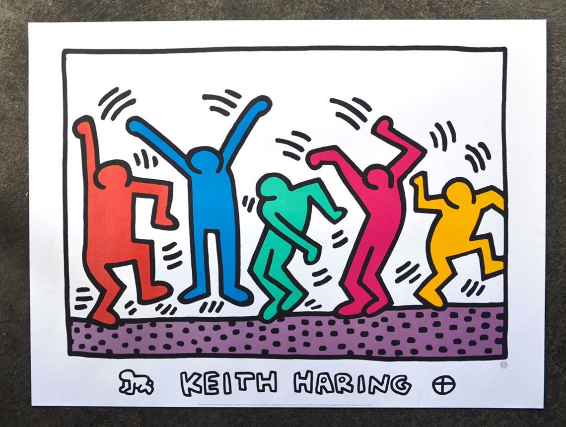 1990s Vintage KEITH HARING Graffiti Artist Wood Bauhaus Modern - Etsy