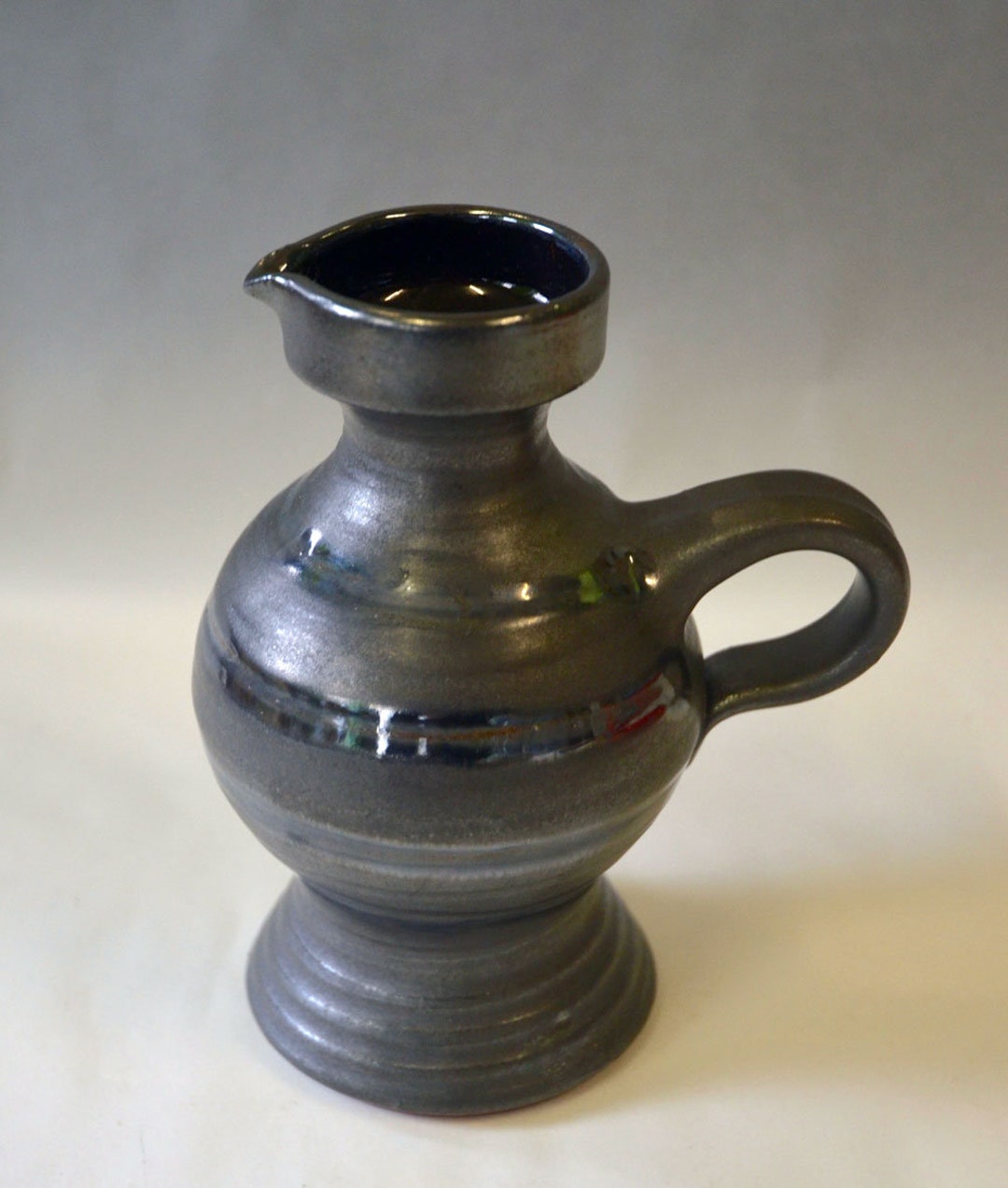 Vintage 1920-1930s Swiss/german Pottery Artist BAUHAUS Black Wine Water ...