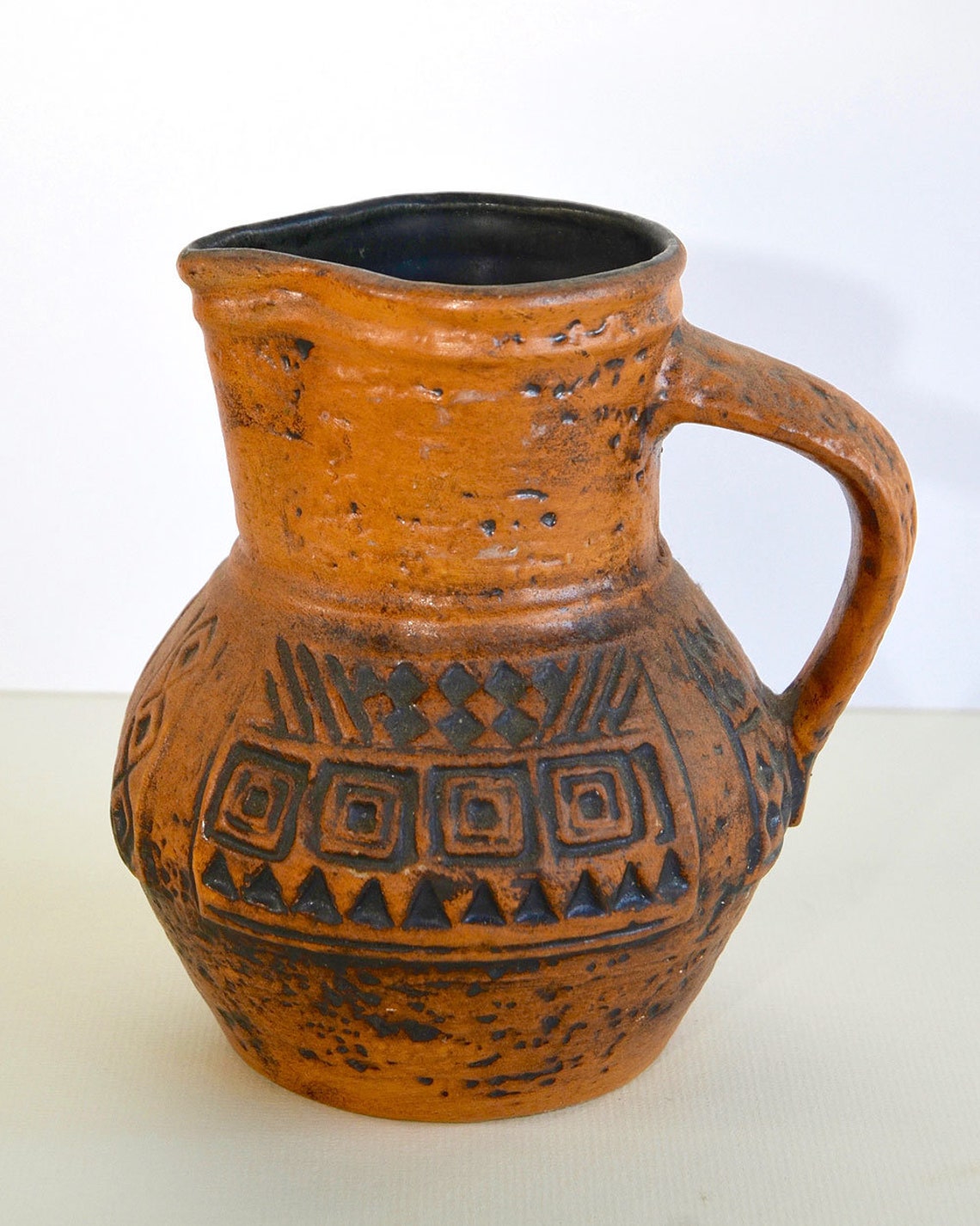 Vintage 1940-1950s Swiss/german Pottery Artist BAUHAUS Caramel Wine ...