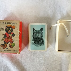 1920 Antique Toy Children's Card Game Vintage European MISTIGRI Animal ...