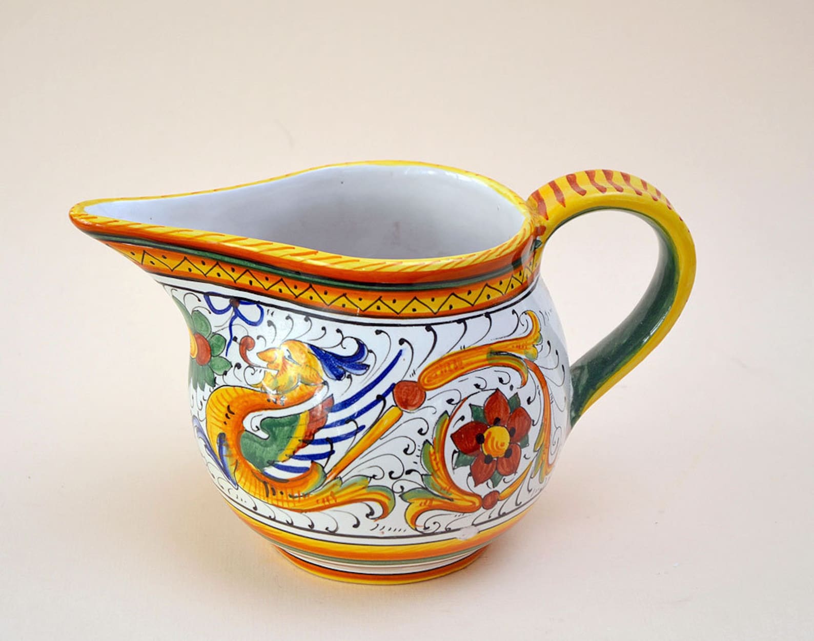 ANTIQUE Vintage 1900-1920 SANTUCCI DERUTA Pitcher Handarbeit | Etsy