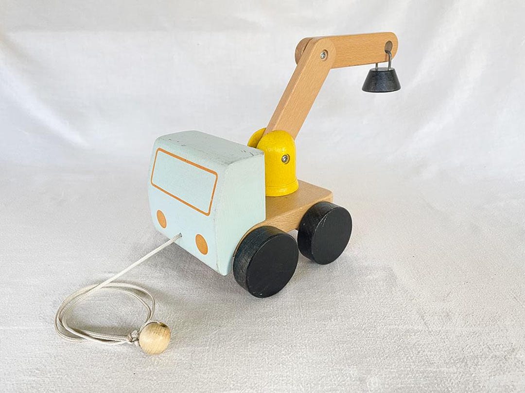 1990 Vintage Antique Stylized Deco Wood Toy Handmade Style of Creative ...