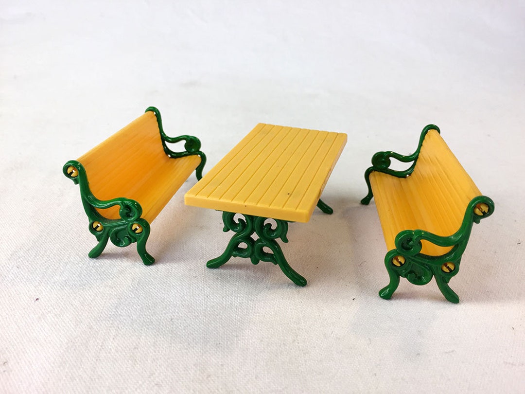 1980s Vintage French German MATTEL THE LITTLES Table Bench - Etsy