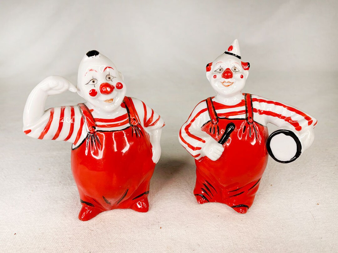 Vintage 1950/60s Russian Soviet Union Ceramic Circus CLOWN (2 ...