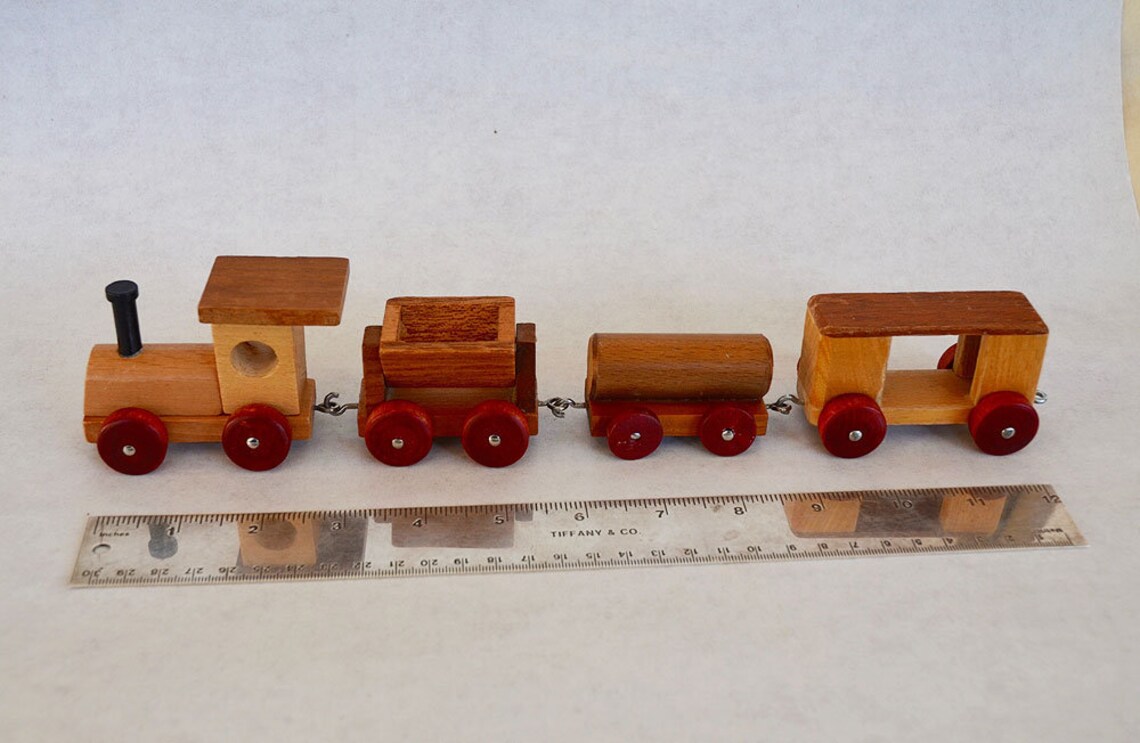 1950s Vintage Antique Art Deco Wood Toy TRAIN Handmade | Etsy