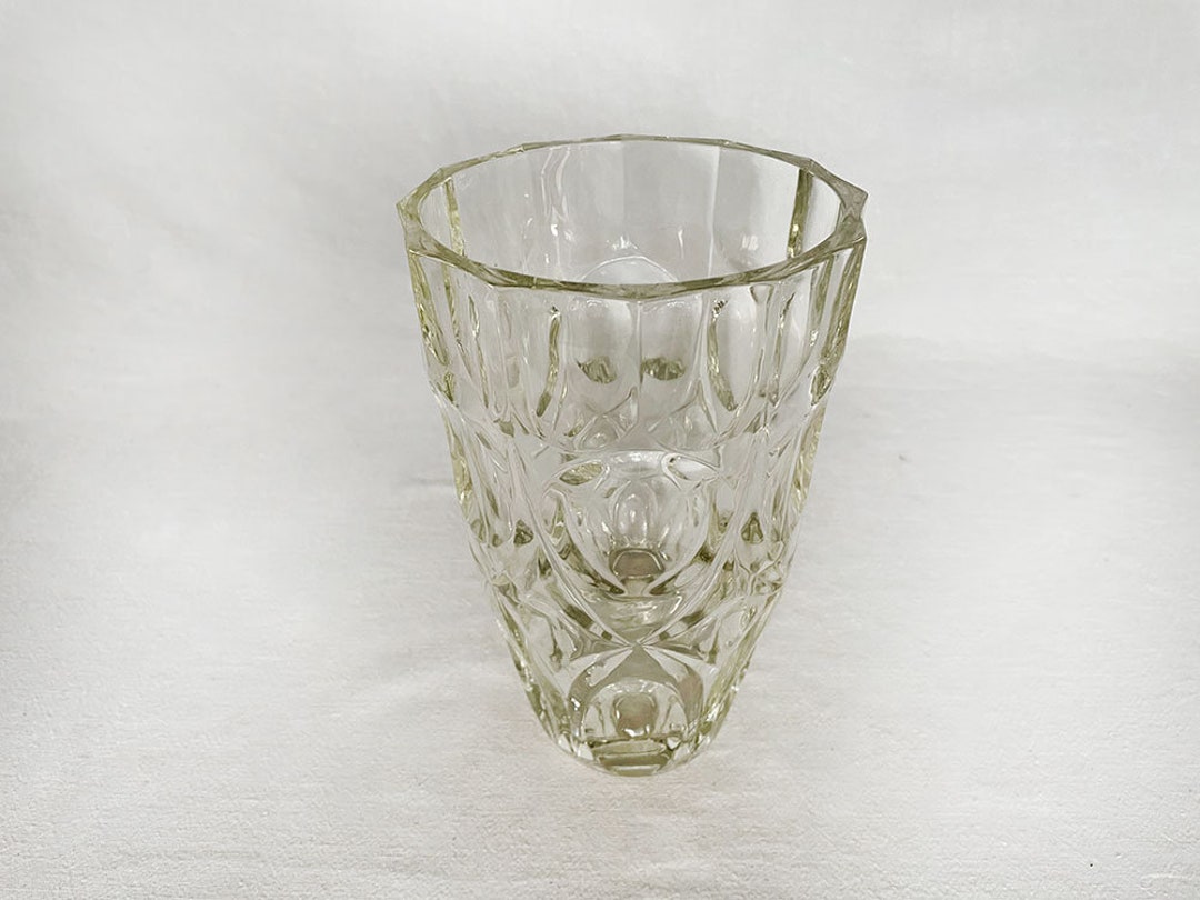 50s Sklo Union Optical Glass Vase by Frantisek Vizner for Libochovice ...