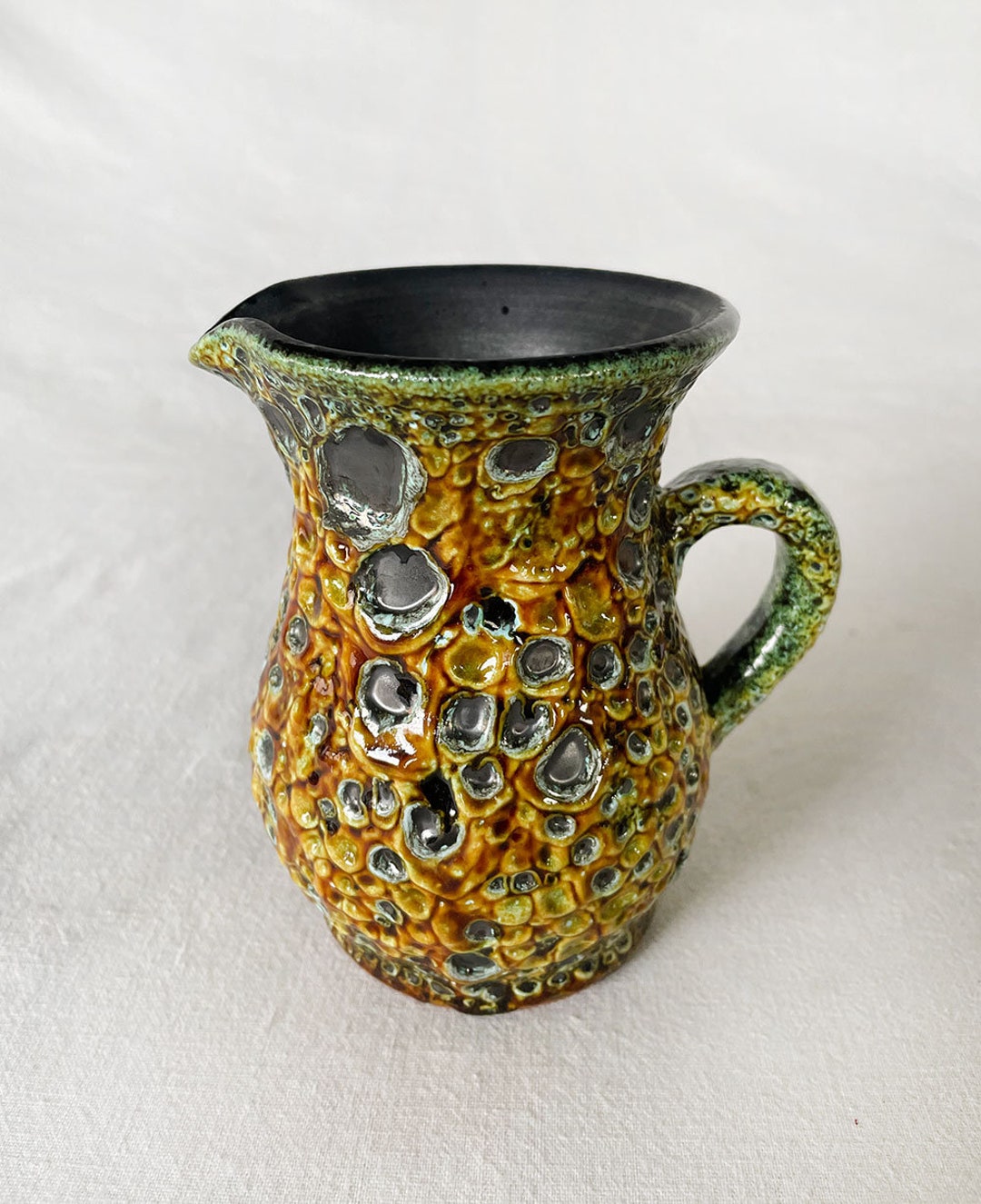 1950s-60s FRENCH POTTERY Vintage Antique Crusty Fat Lava "cyclops" Mid ...