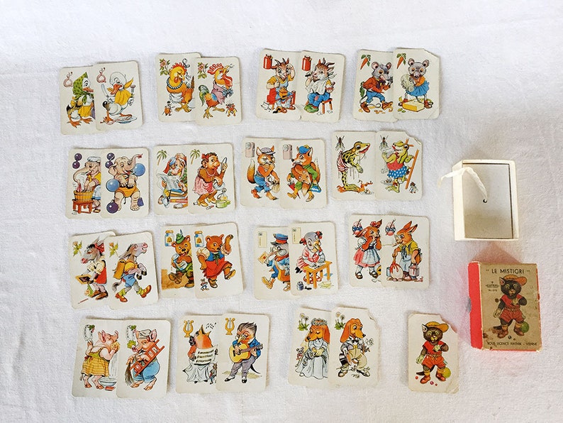 1920 Antique Toy Children's Card Game Vintage European - Etsy