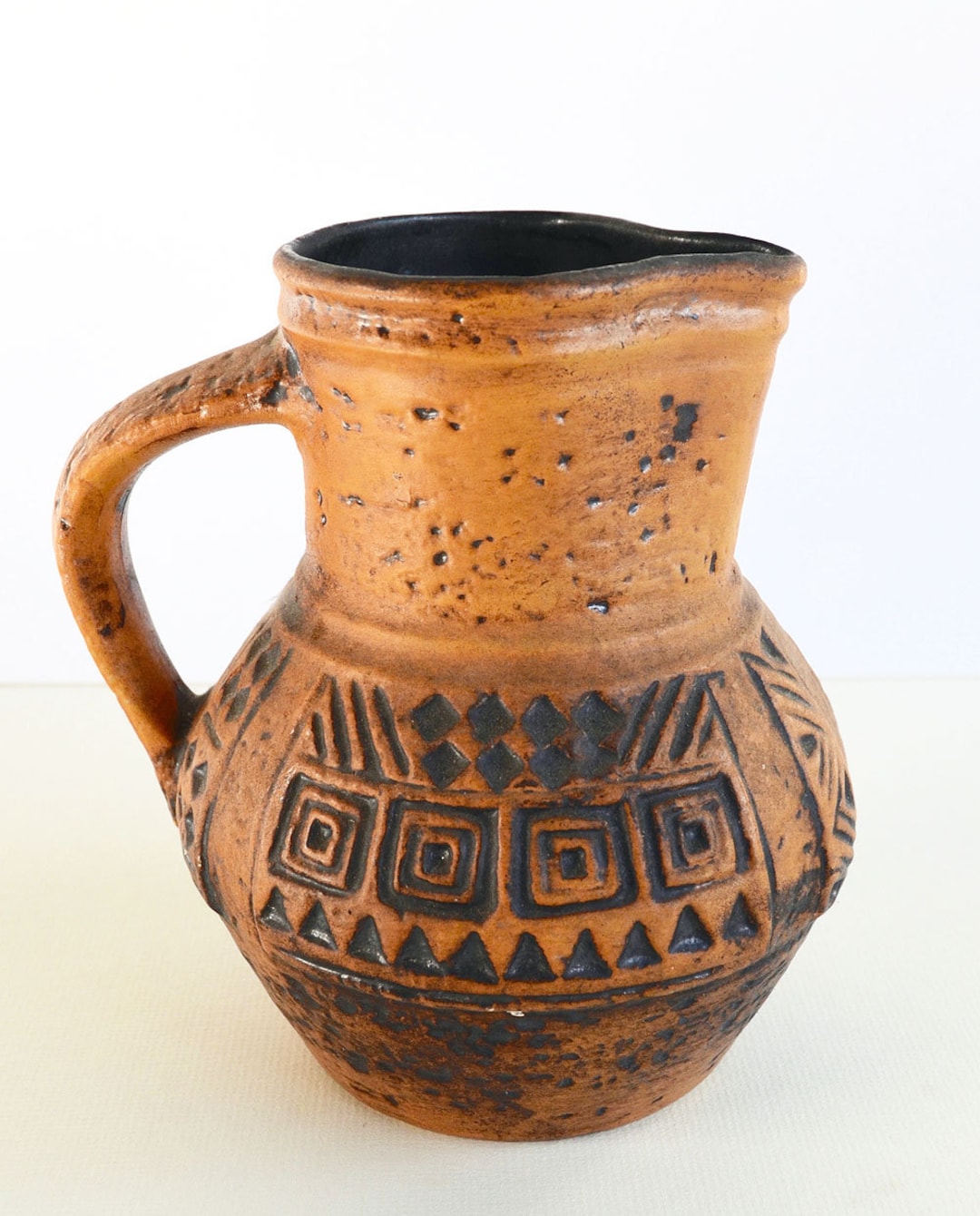 Vintage 1940-1950s Swiss/german Pottery Artist BAUHAUS Caramel Wine ...