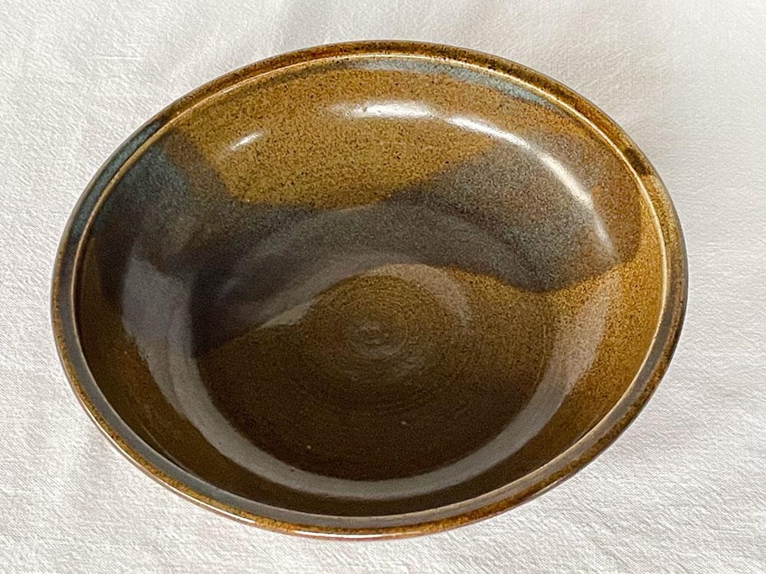 1950 Scandinavian Finland POTTERY Glazed Bowl Vintage Antique Fat Lava ...