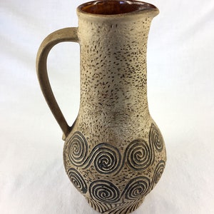 Vintage 1940-1950s Swiss/german Pottery Artist BAUHAUS Caramel Wine ...