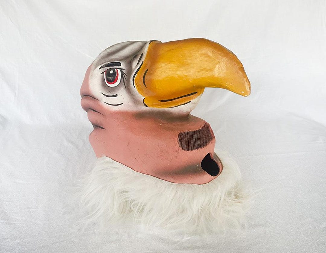 Rare Swiss 1920s/50s Era MARDI GRAS Vintage Bird Mask Covers Whole Head ...
