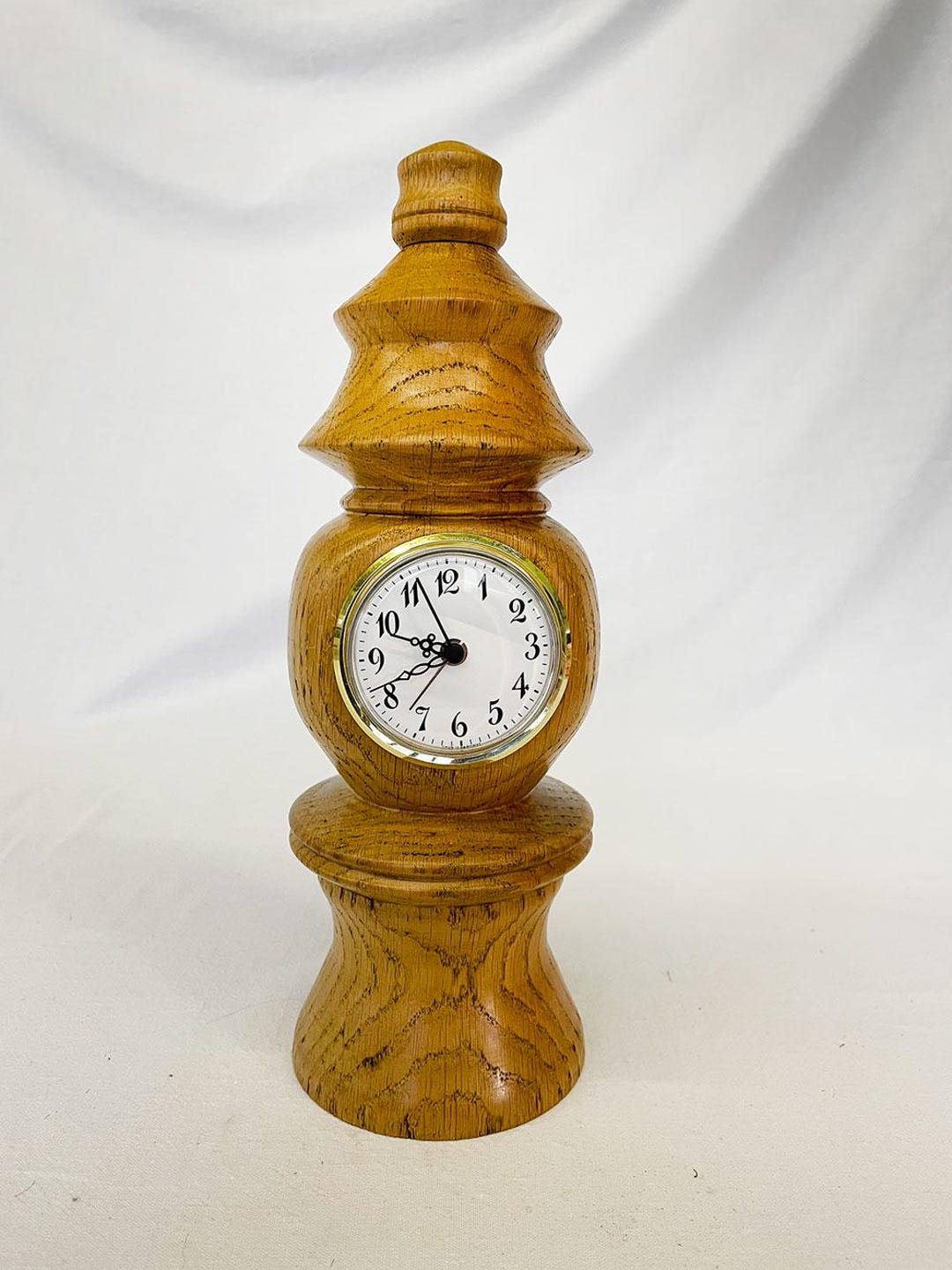 Turned Oak Wood 1960s/1970s Vintage Mid-century Modern Battery-operated ...