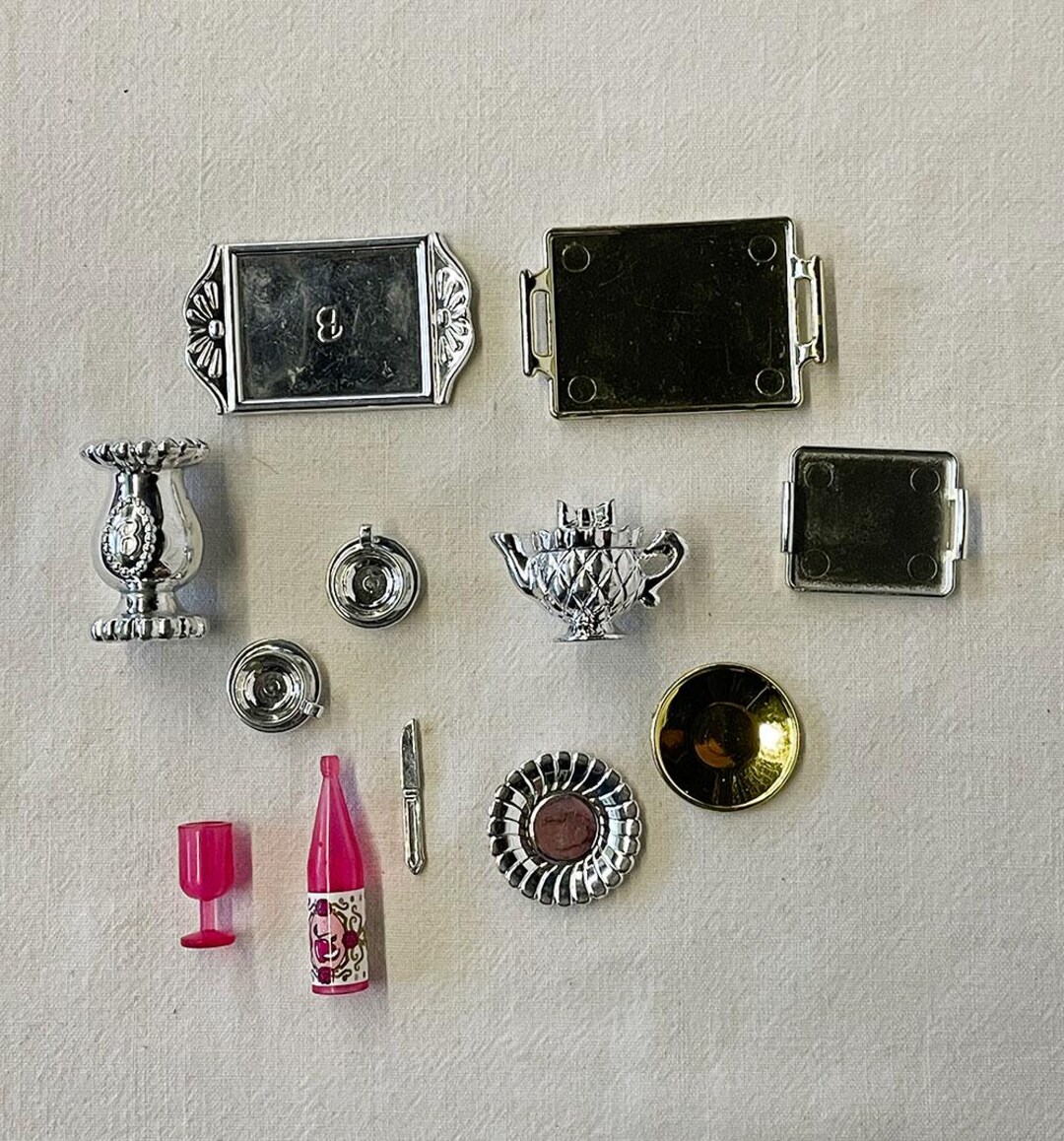 1980s BARBIE Doll Mattel Vintage Silverware Dining Room Doll's House ...