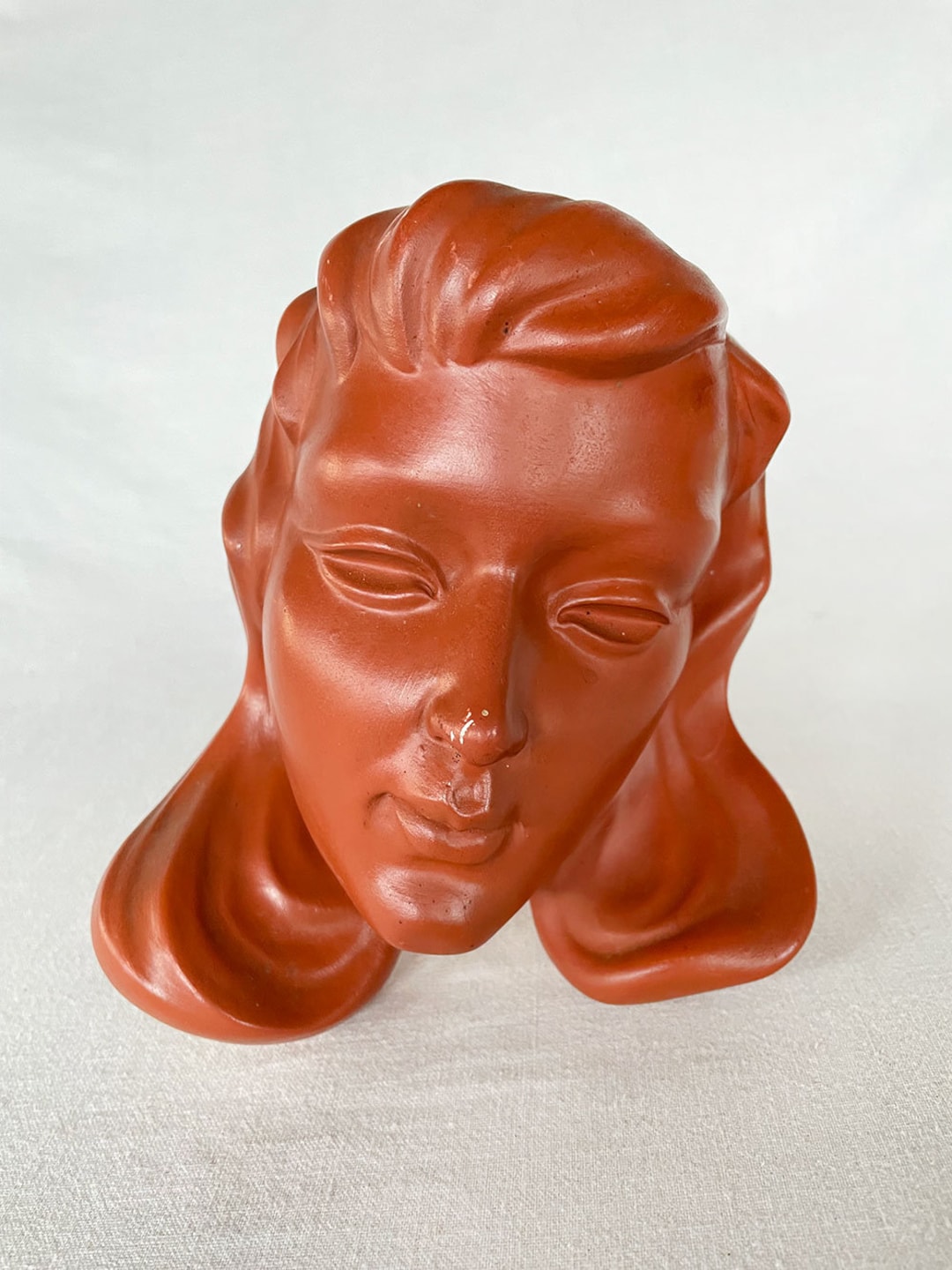 1940s/50s Mid-century Modern Terra Cotta Pottery Marked Ceramic Lady ...